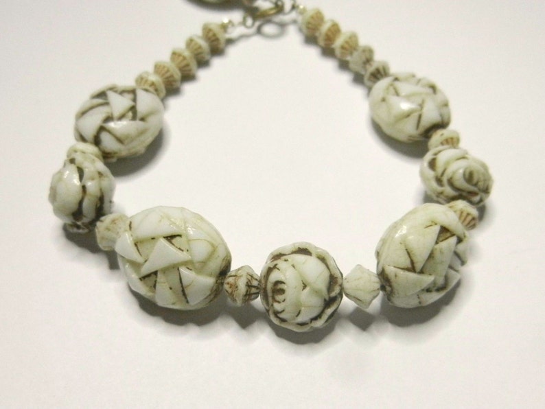Stunning Vintage Max Neiger White Roses Bracelet - Etsy