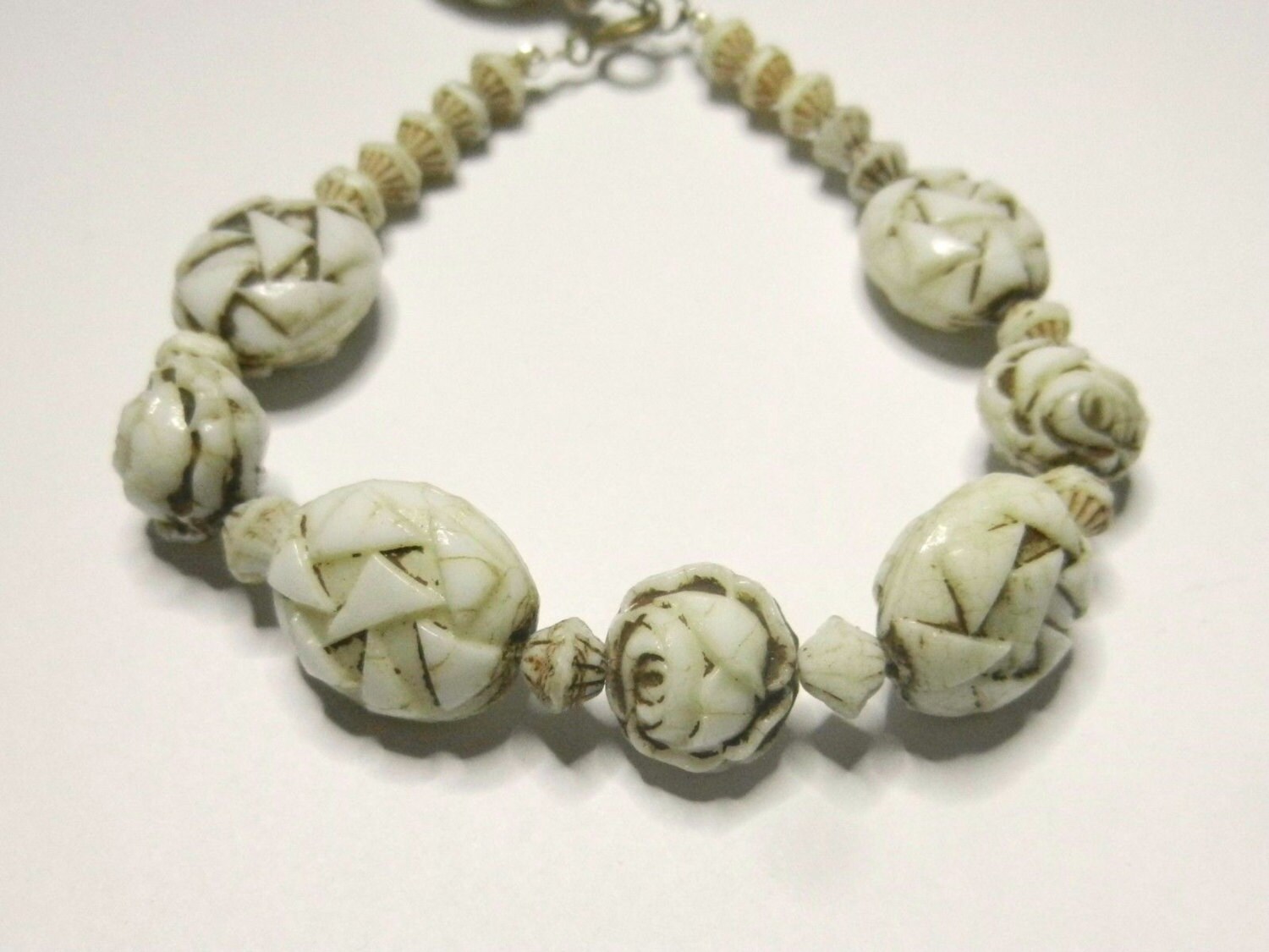 Stunning Vintage Max Neiger White Roses Bracelet - Etsy