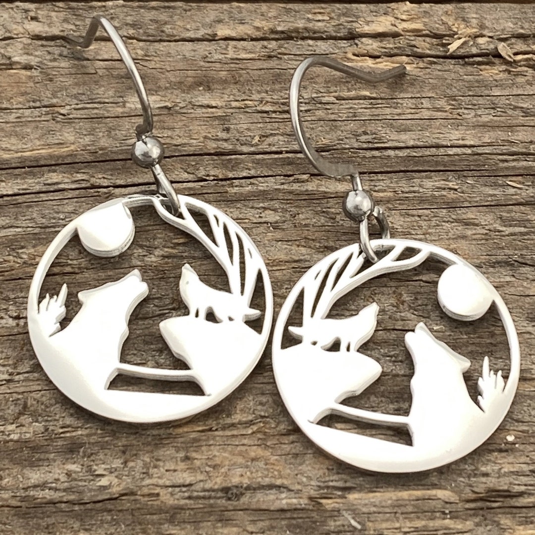 Wolf Pack Earrings - Etsy