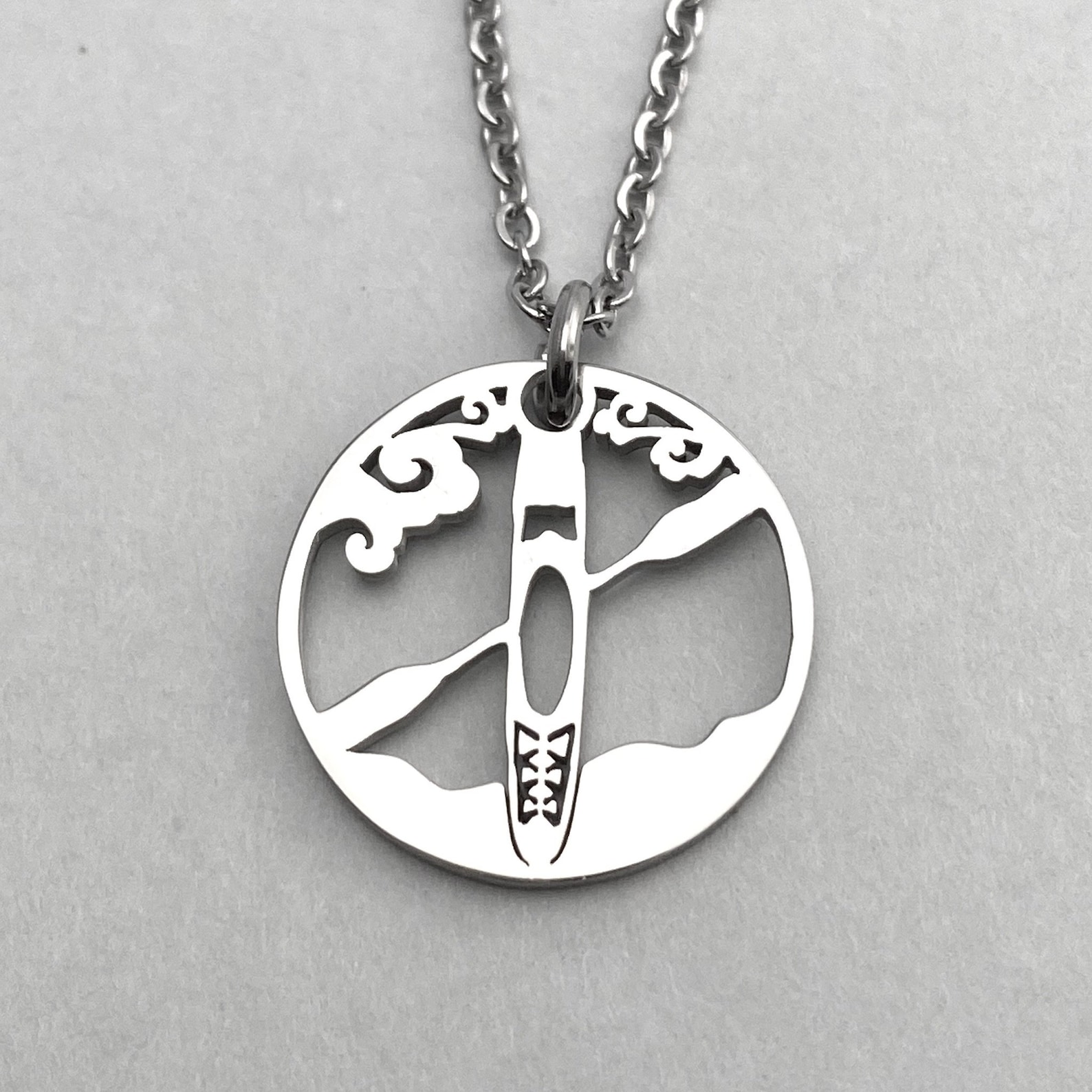Kayak Waves Pendant - Etsy