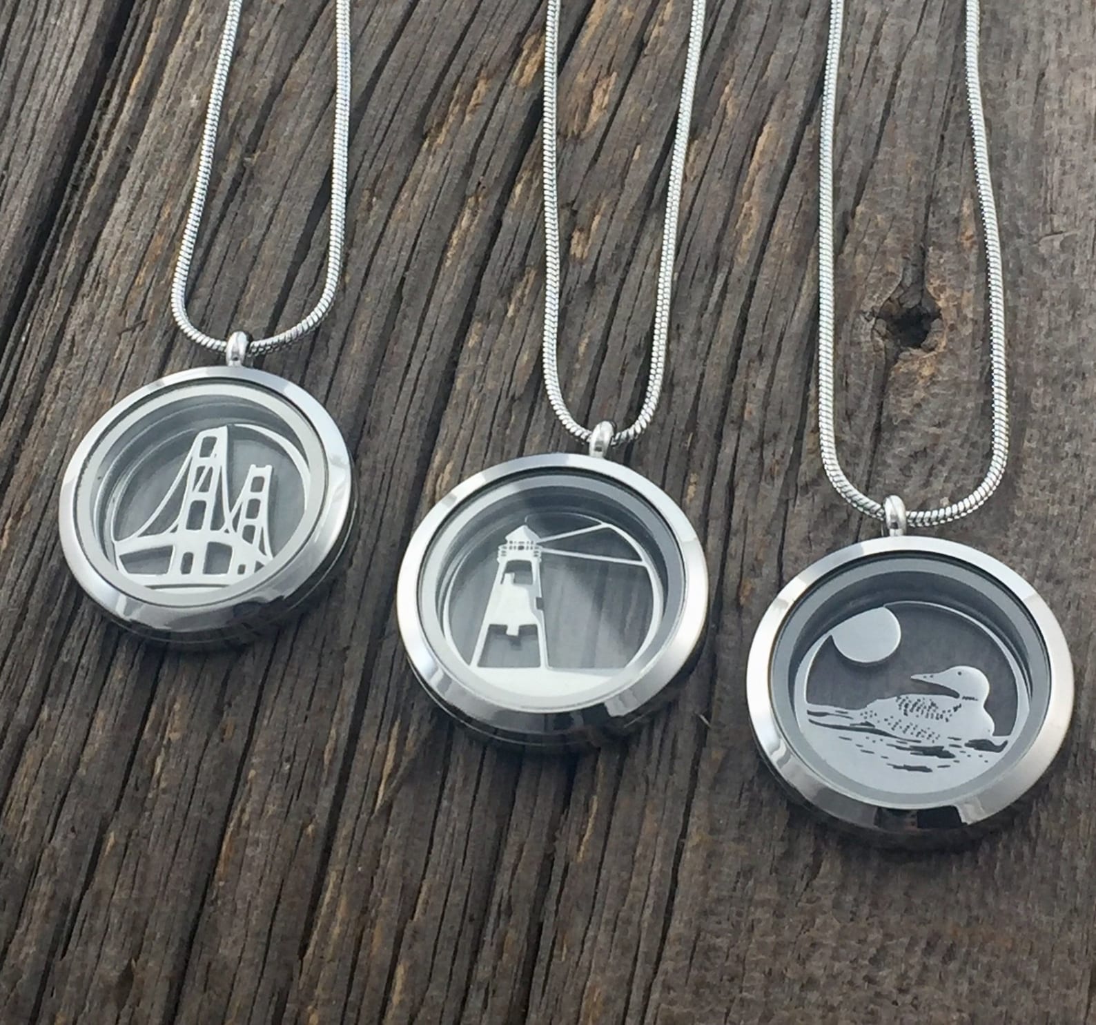 Compass Glass Locket - Etsy