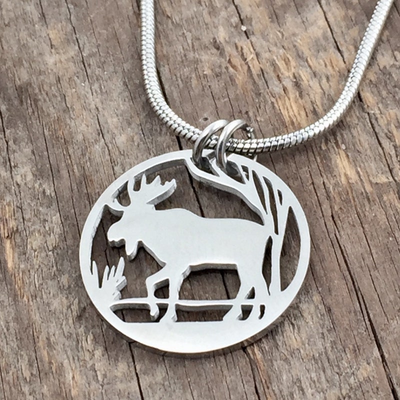 Moose Necklace - Etsy