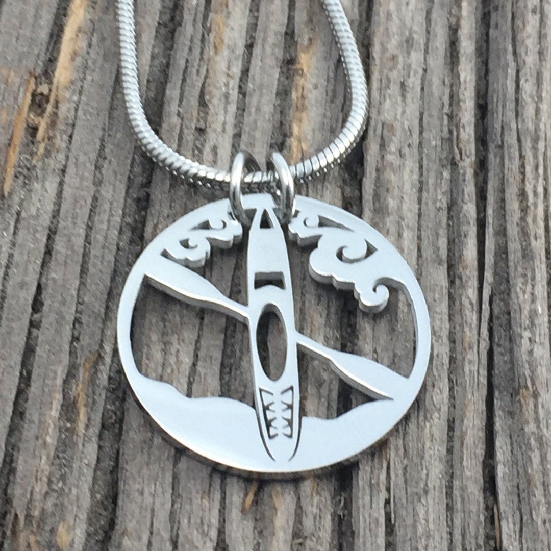 Kayak Waves Pendant - Etsy