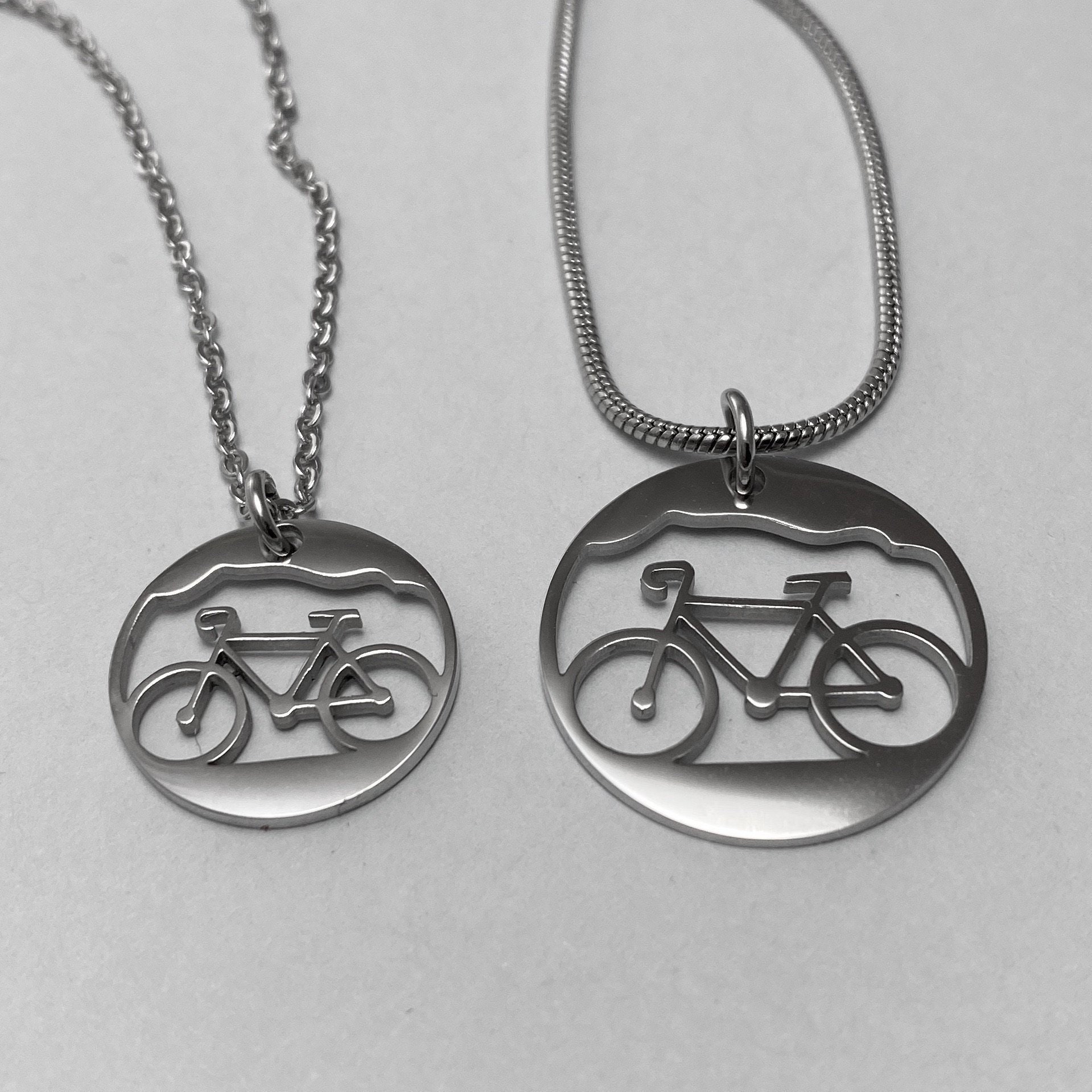 Bicycle Pendant Large or Petite - Etsy
