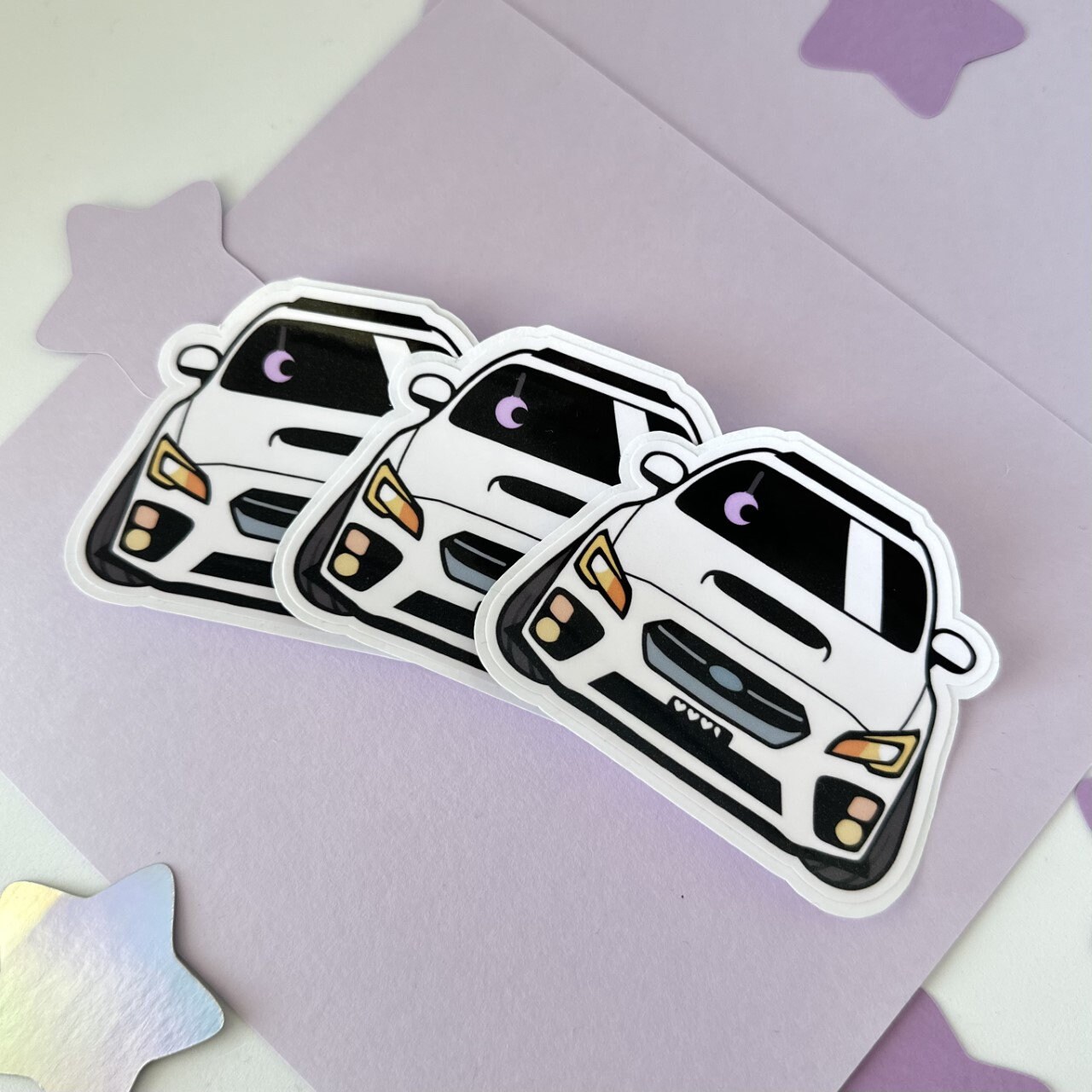 White JDM Rally Car Sticker / Cute Accessories - Etsy