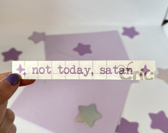 Not Today Satan Decal - Etsy