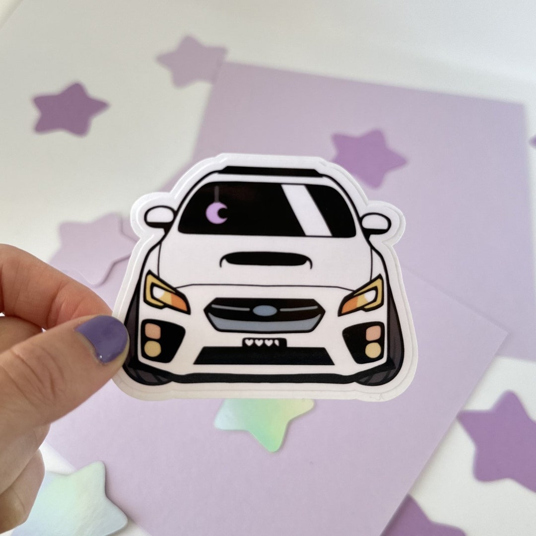 White JDM Rally Car Sticker / Cute Accessories - Etsy