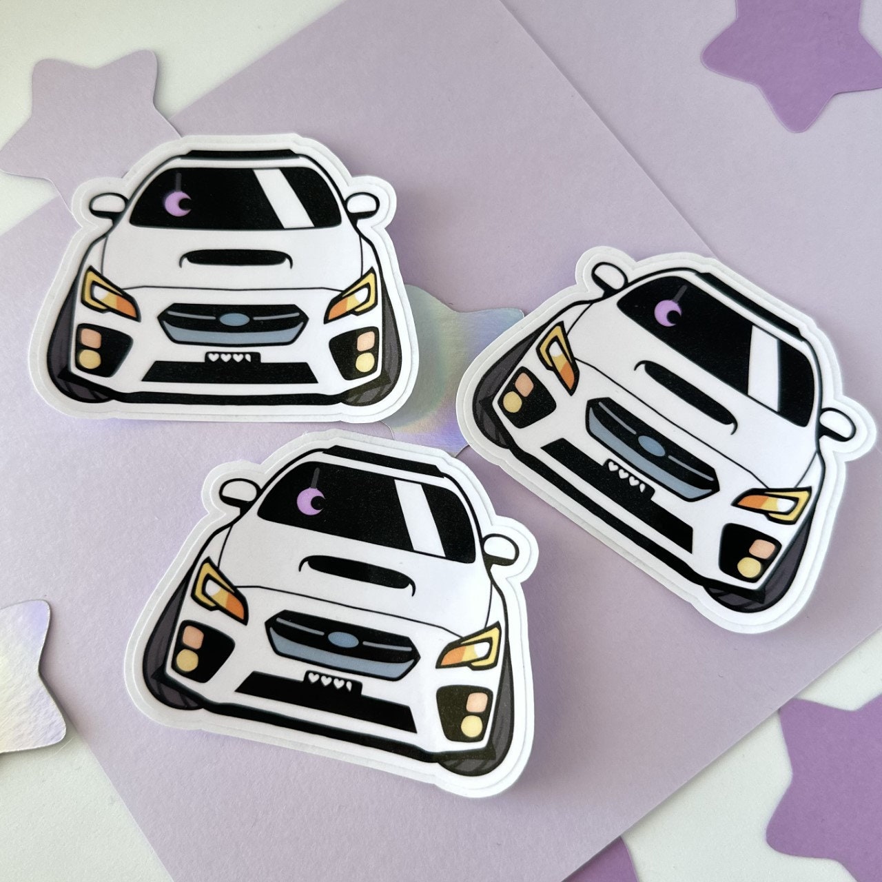 White JDM Rally Car Sticker / Cute Accessories - Etsy