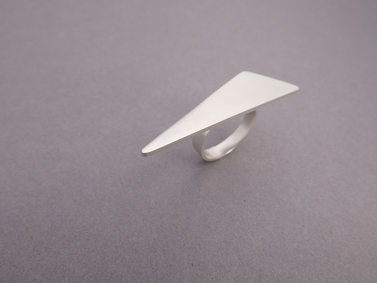 Sterling Silver Triangle Ring Large Triangle Ring Chunky - Etsy
