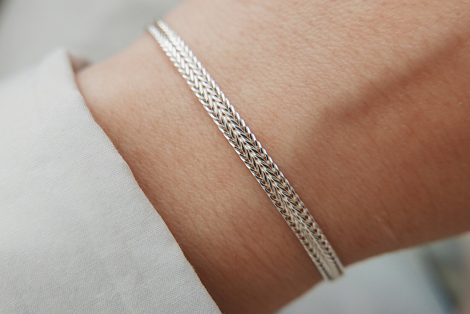 Sterling Silver Bracelet, Silver Link Bracelet, Silver Chain Bracelet ...