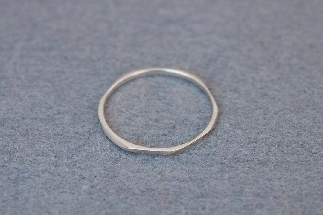 Glimmer Ring in Silver, Extra Thin Silver Ring, Tiny Silver Ring, Ultra ...