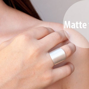 Large Silver Ring, Long Silver Ring, Extra Wide Cuff Ring, Wide Band ...