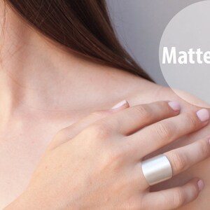 Long Silver Ring, Large Silver Ring, Wide Tube Ring, Extra Wide Ring ...