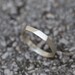 Edge Ring in Silver, Faceted Sterling Silver Ring, Hammered Ring Men ...