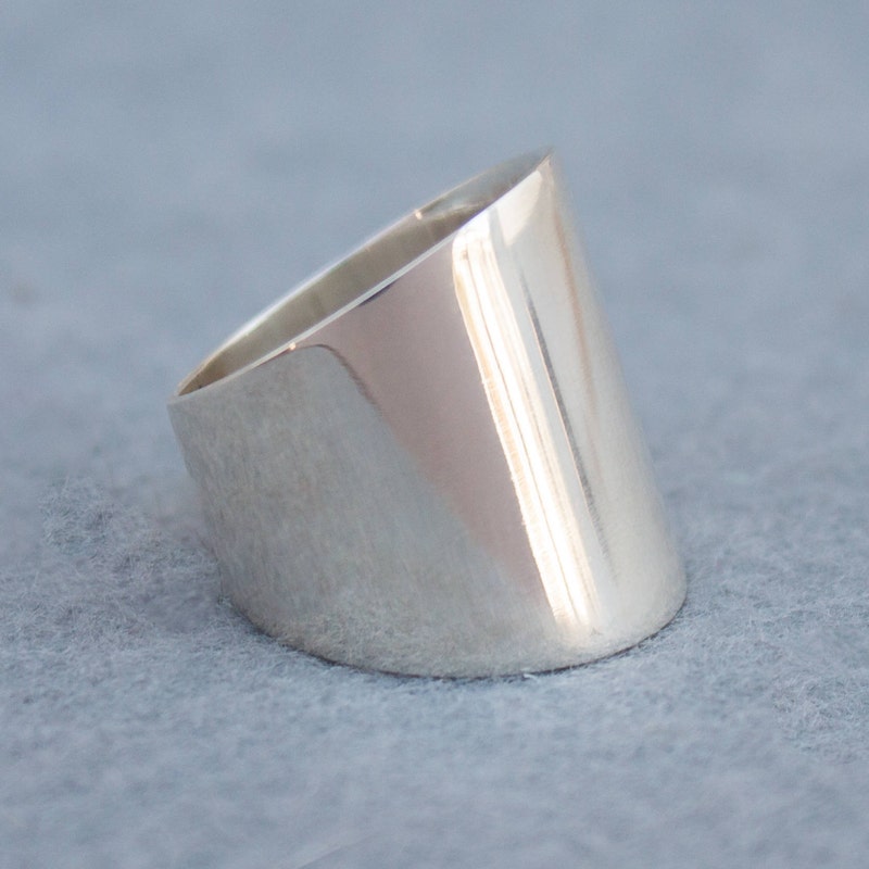 Shiny Silver Ring - Etsy