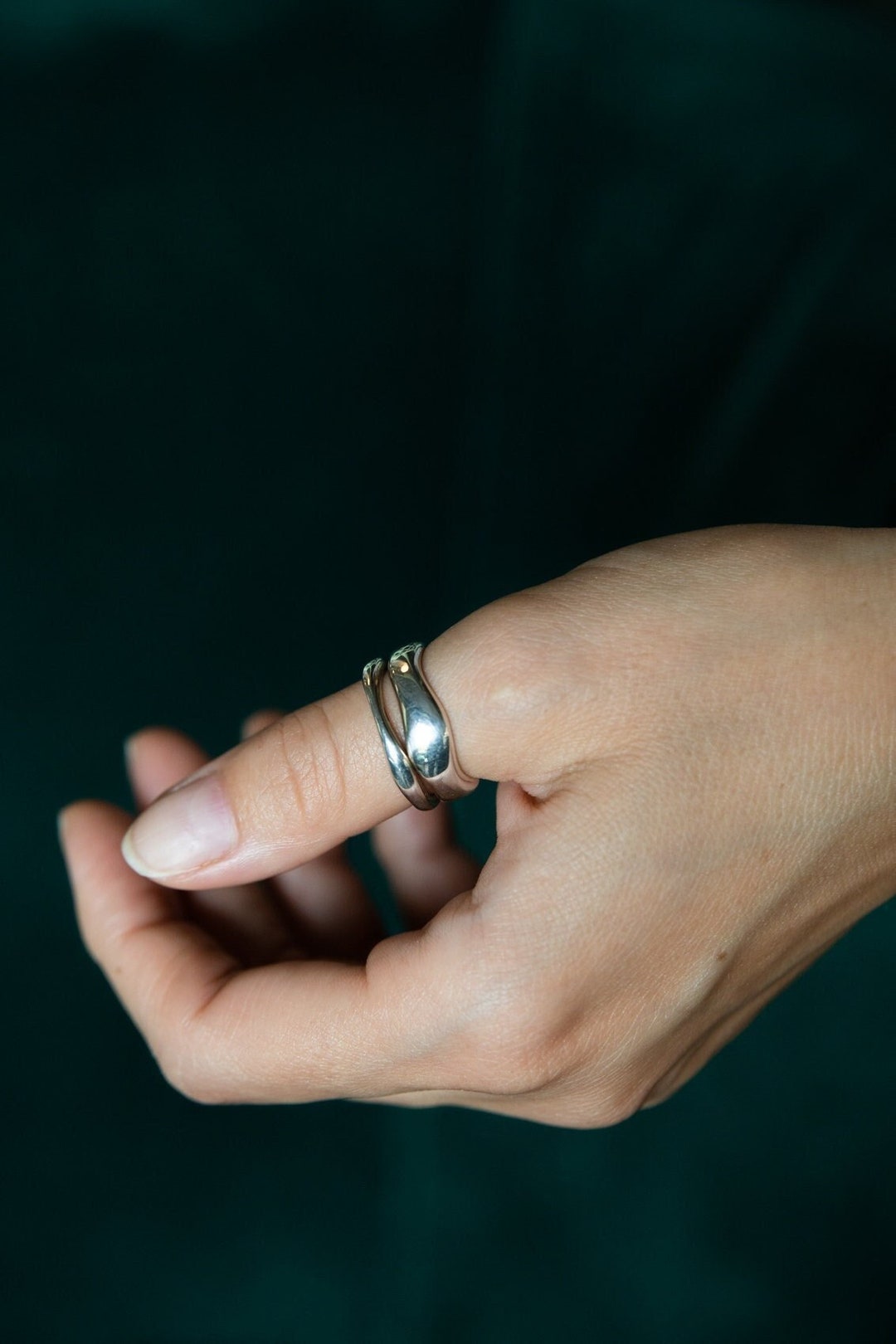 Isla Double Ring, Thumb Ring Women, Thumb Ring Silver, Sterling Thumb ...