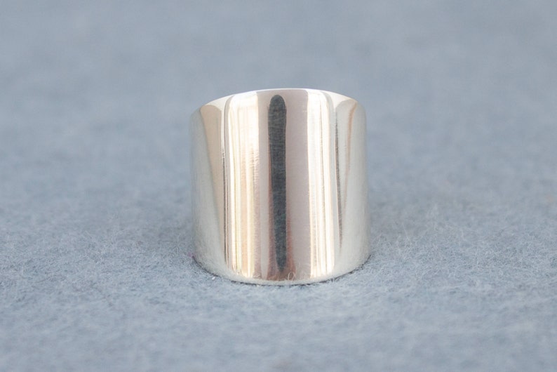 Large Silver Ring Long Silver Ring Extra Wide Cuff Ring | Etsy