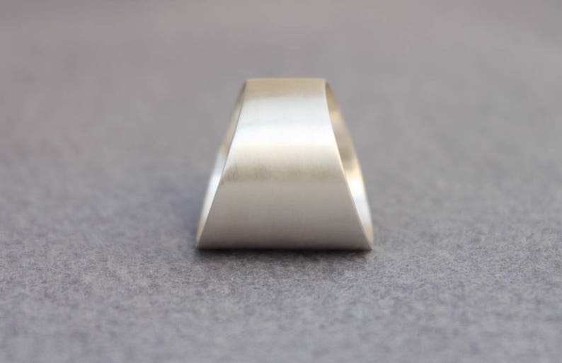 Long Silver Ring Large Silver Ring Wide Tube Ring Extra - Etsy Israel