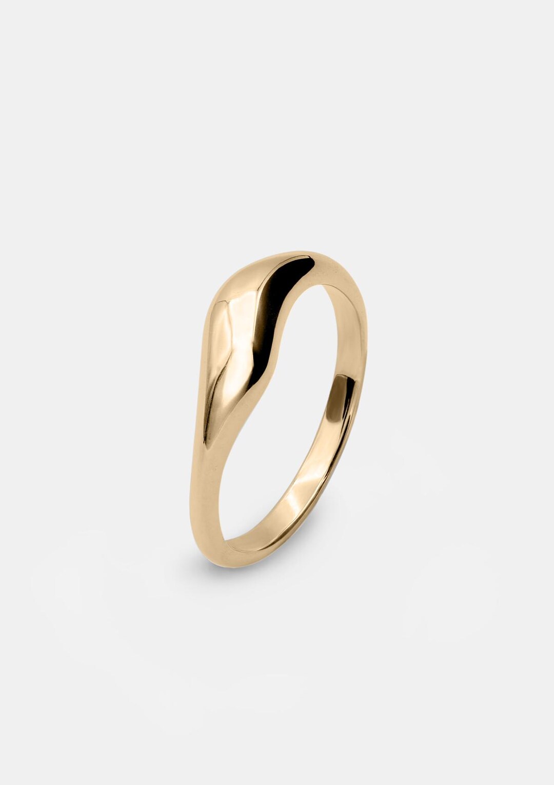 14k Gold Ring, Solid Gold Ring, Gold Wave Ring, Wavy Gold Ring, Organic ...