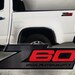 Z60 High Performance Decals Sticker Fiber Carbono Silverado Truck (set ...