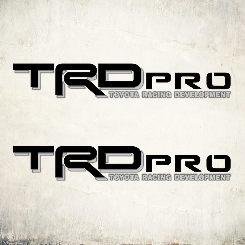 TRD PRO Decal Sticker Black Matte and Gray Toyota - Etsy