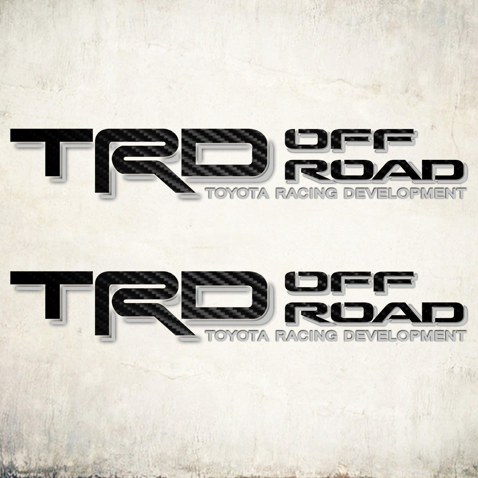 TOYOTA TRD off Road Decal Sticker Fiber Carbon and Gray SET - Etsy