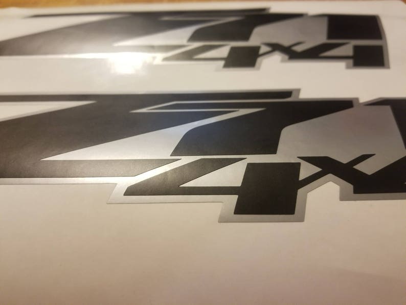 Z71 4x4 decals stickers black matte silverado truck chevrolet | Etsy