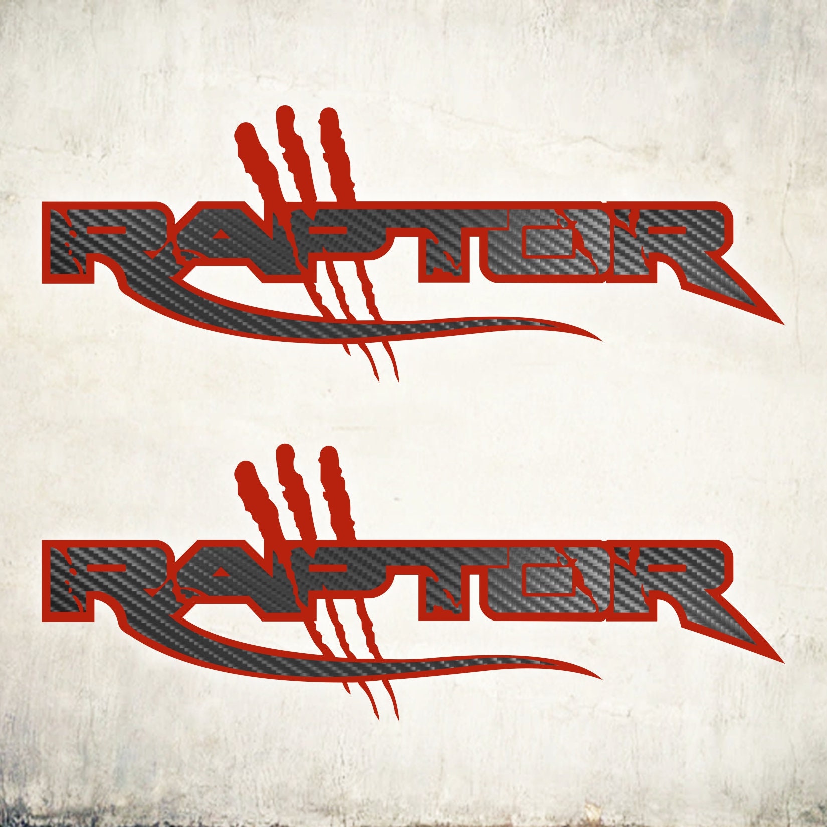 RAPTOR Vinyl Decal Sticker Carbon Fiber set - Etsy