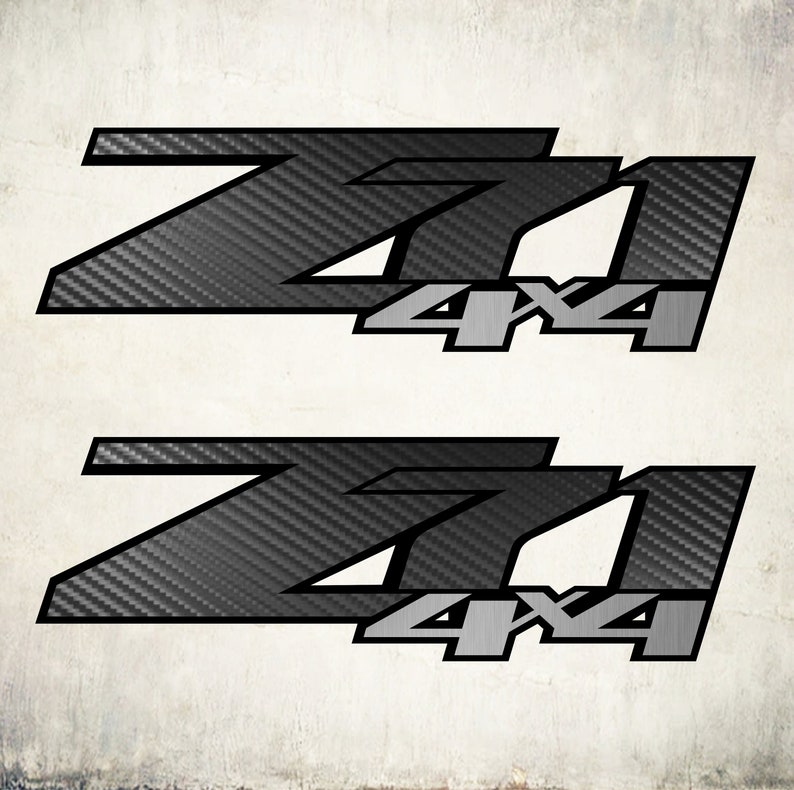 Z71 4x4 Decals Sticker Carbon Fiber and Brushed Chromo - Etsy