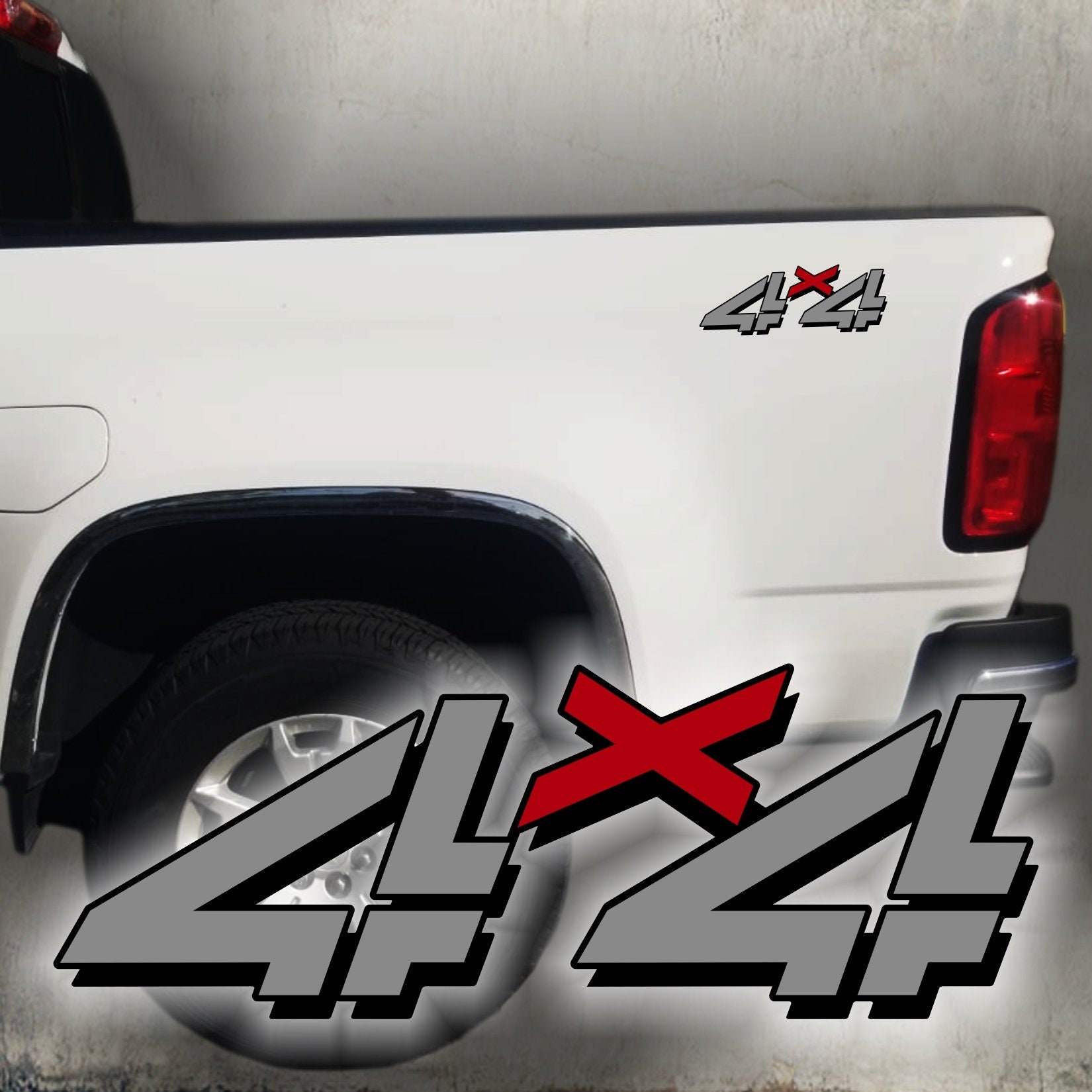 4x4 Decal Sticker Silver SILVERADO TRUCK CHEVROLET (set) - Etsy
