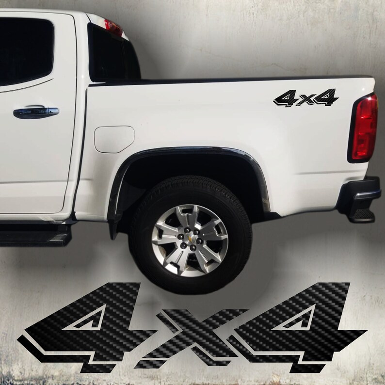 4x4 Decal Sticker Fiber Carbono Silverado Truck Chevrolet set - Etsy