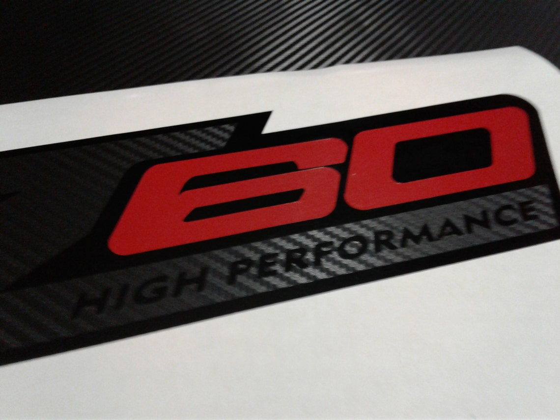 Z60 High Performance Decals Sticker Fiber Carbono Silverado Truck (set ...