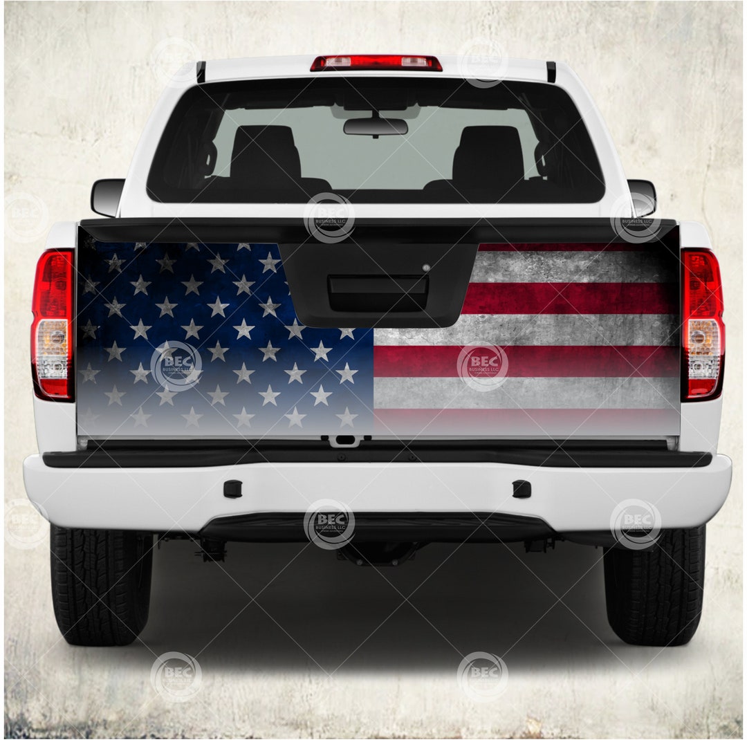American Flag Tailgate Wrap Vinyl Graphic Laminated - Etsy