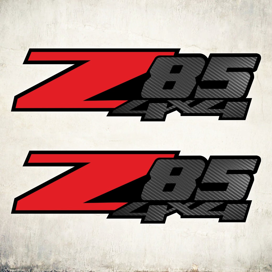 Z85 4x4 Sticker Decal Fiber Carbono Silverado Truck SET - Etsy