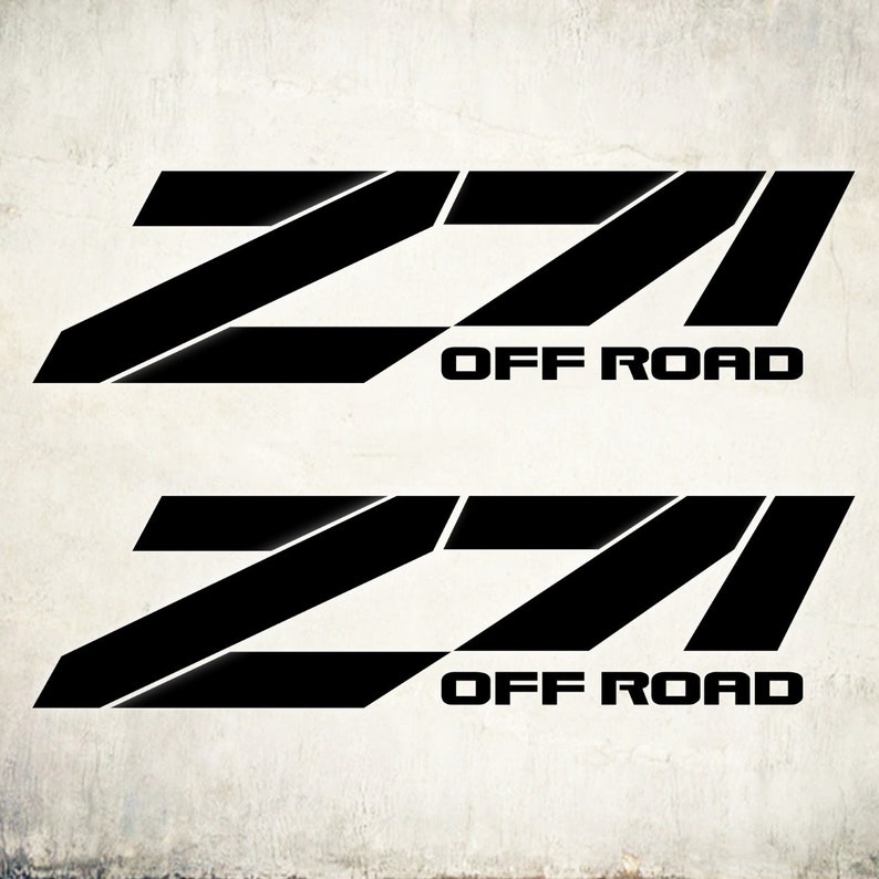 Z71 off Road Sticker Decal, Chevy Truck, GMC Sierra CUT Design Black ...