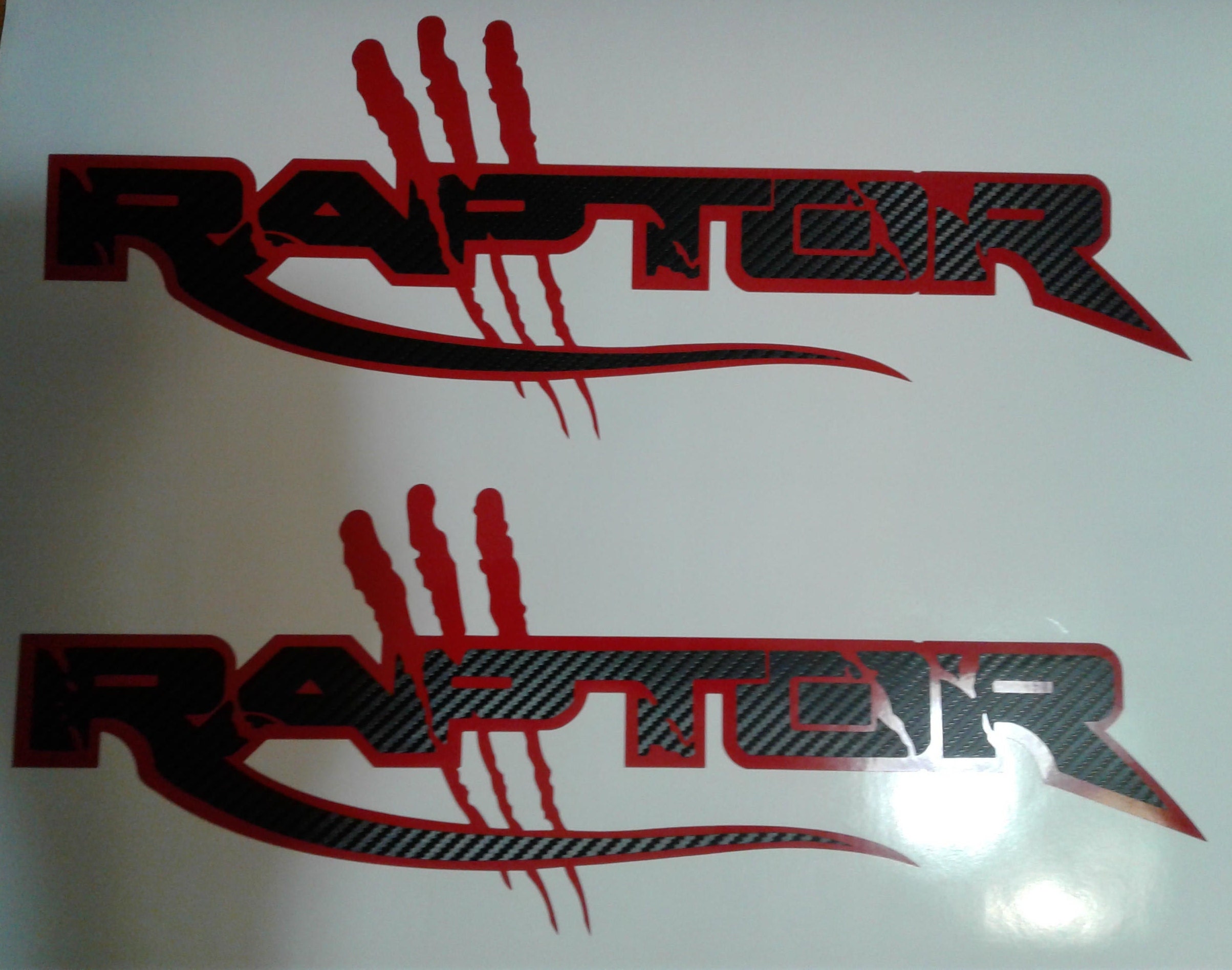 Raptor Vinyl Decal Sticker carbon fiber Set size: | Etsy
