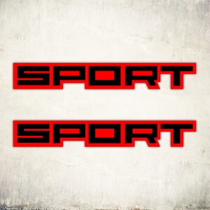 Sport Stickers Decal Ford Silverado Truck Red and Black. (set) "12 X 3 ...