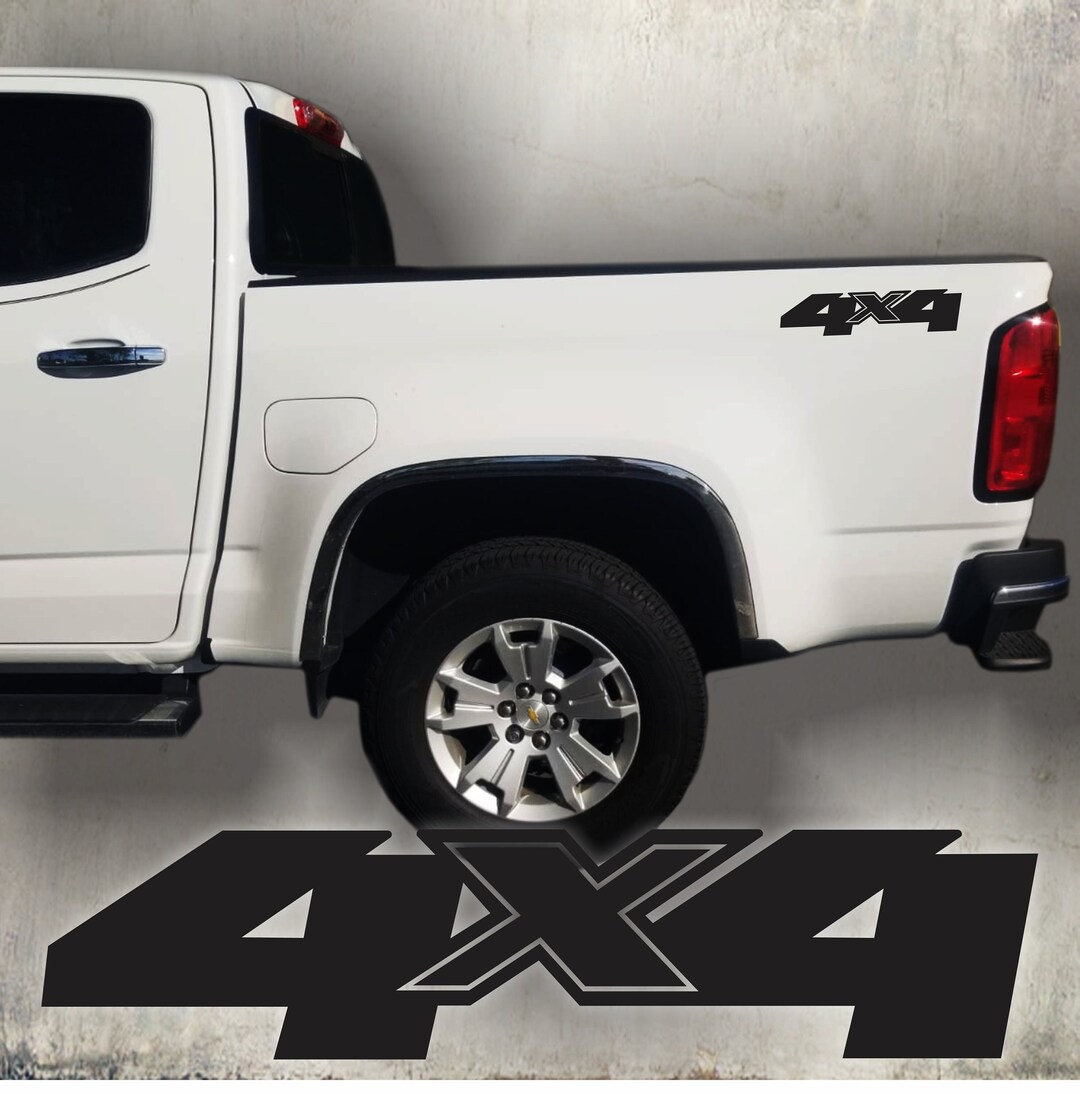 4X4 Decal Stickers, Brushe Chrome Silverado Truck Chevrolet (SET) - Etsy