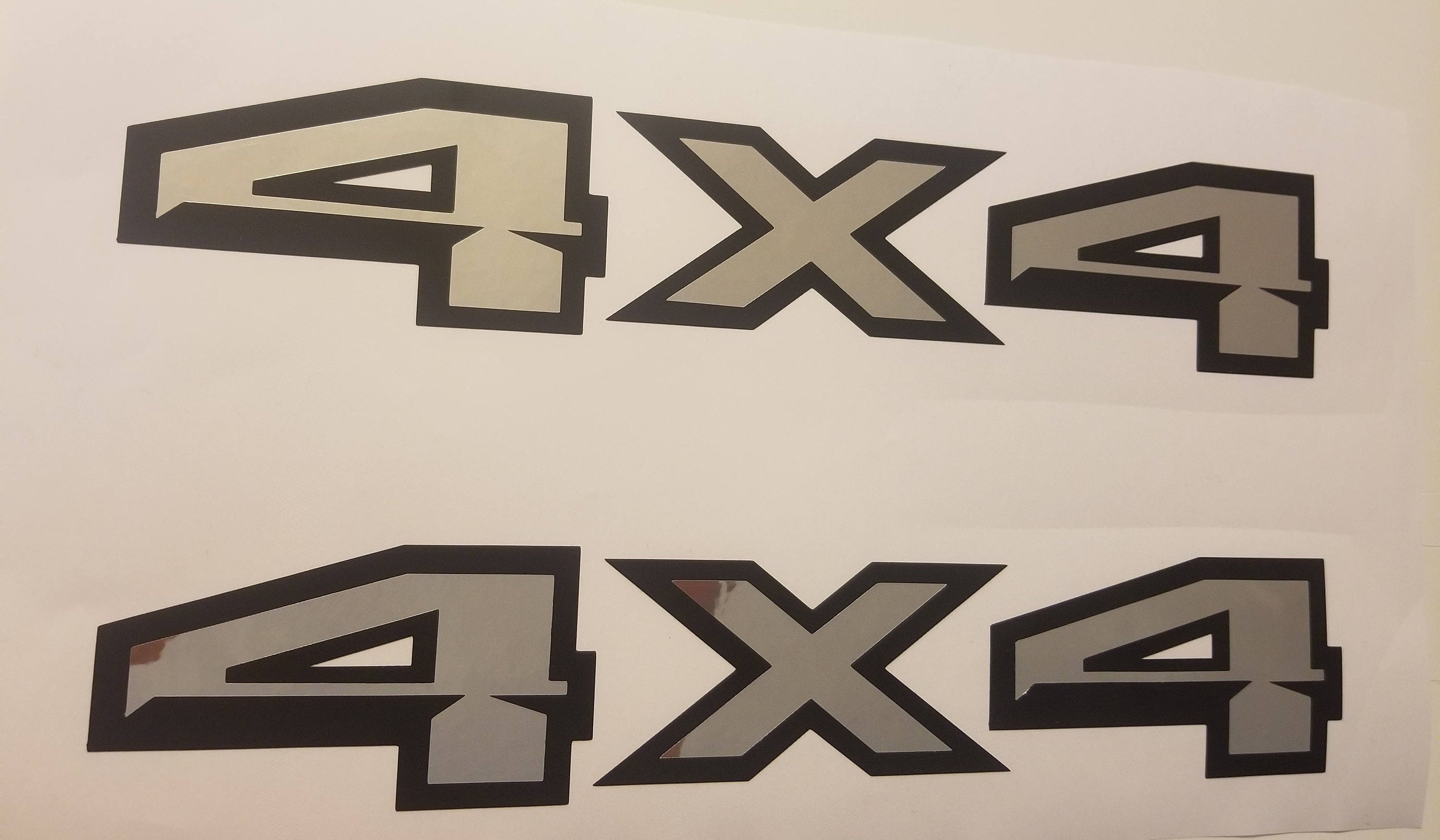 4X4 Decal Stickers Black and Chromo Silverado Truck Chevrolet - Etsy