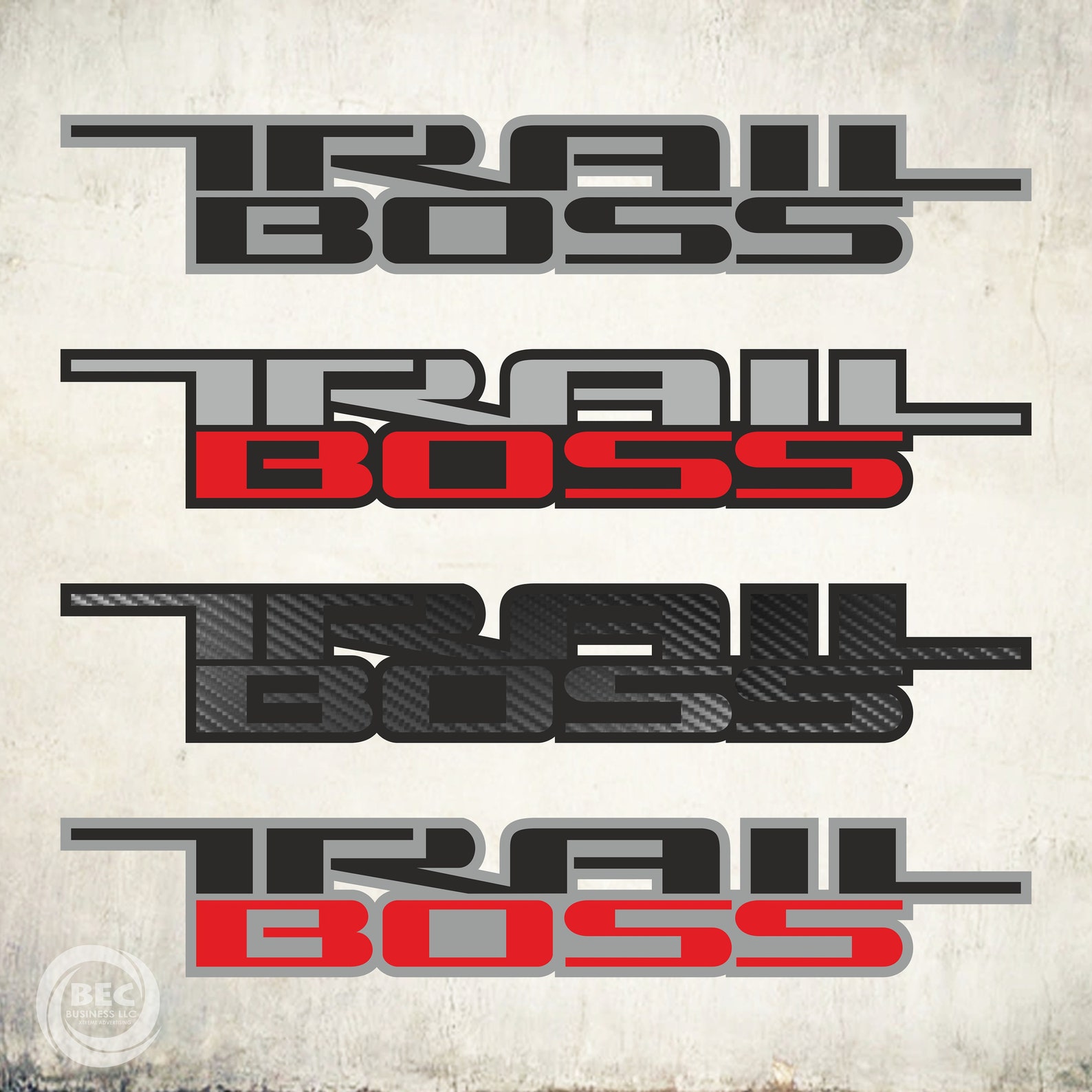 TRAIL BOSS decal sticker SET truck cut vinyl | Etsy
