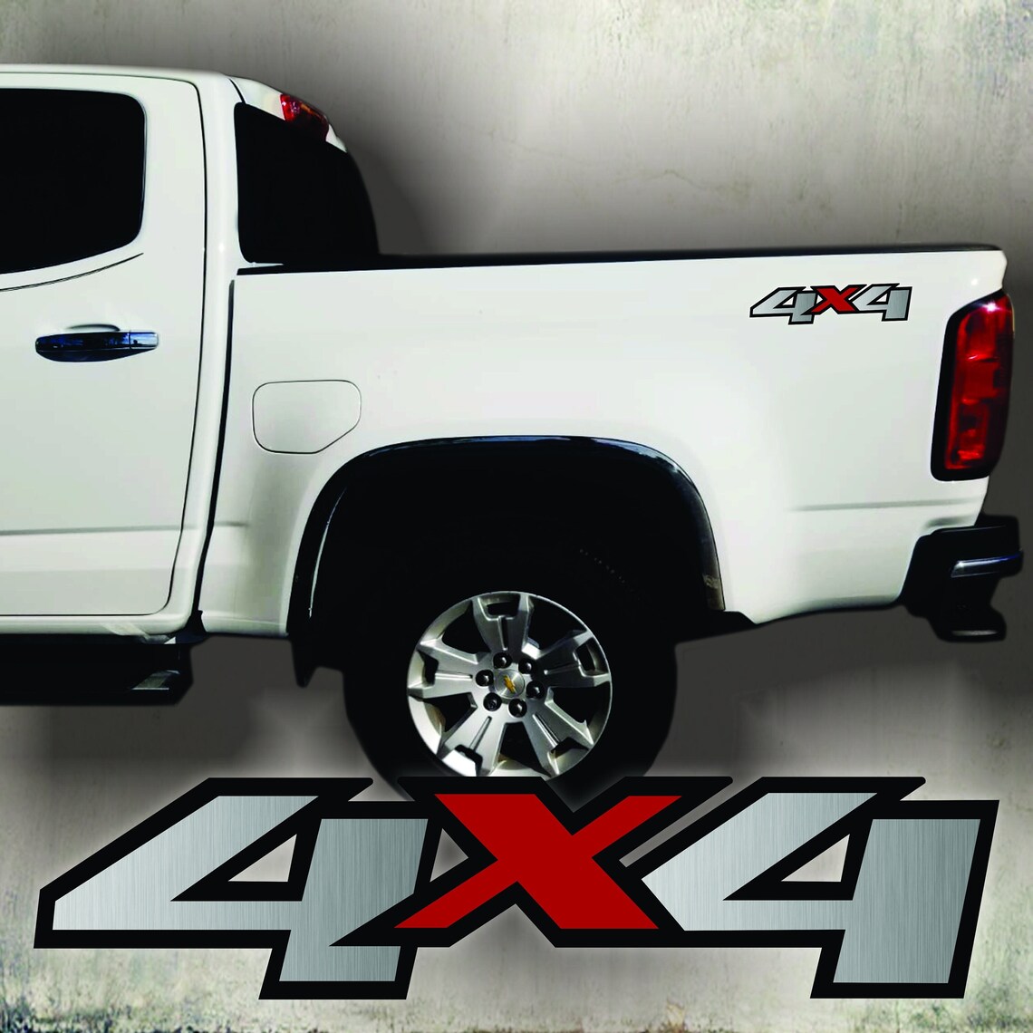 4X4 Decal Stickers Brushe Chrome Silverado Truck Chevrolet - Etsy