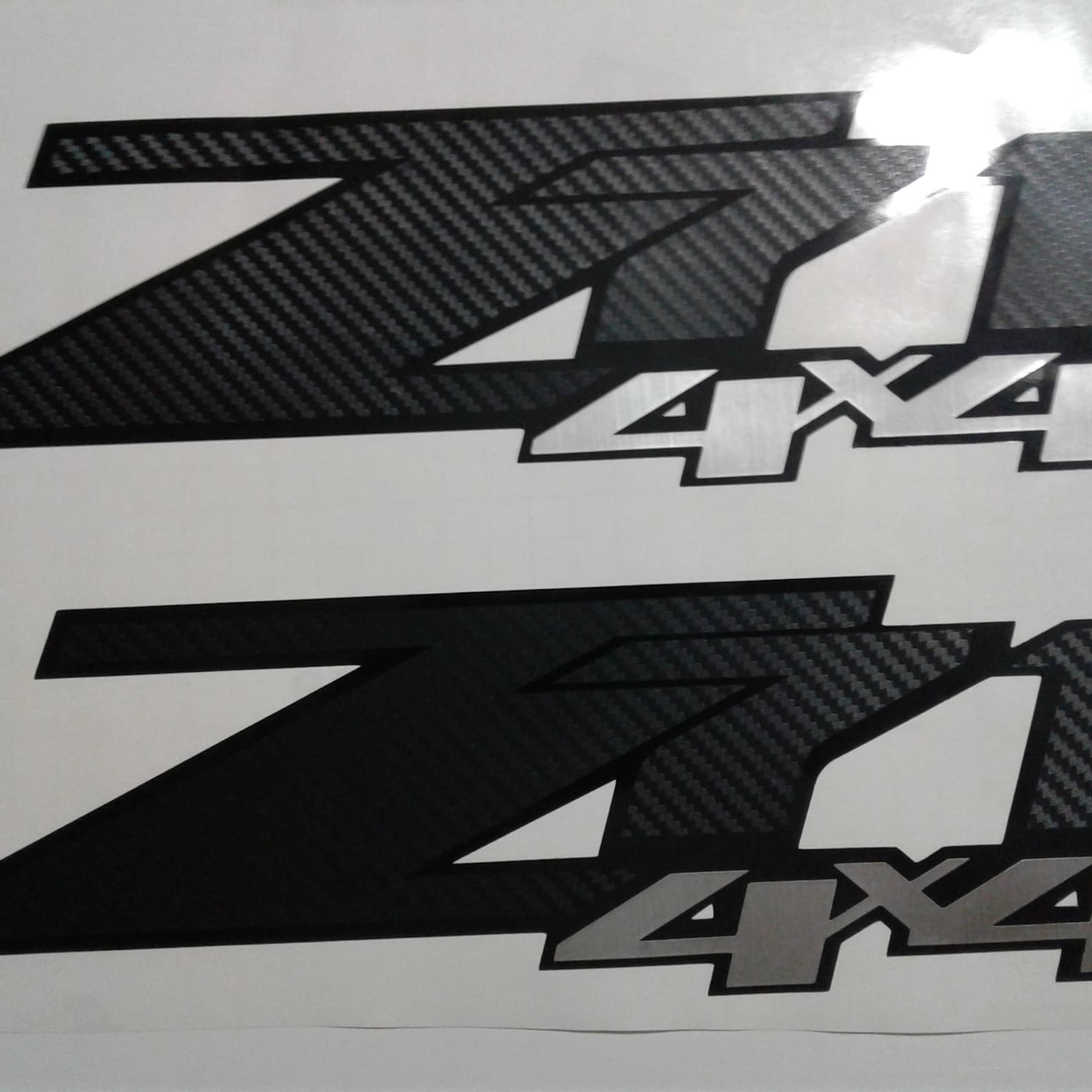 Z71 4x4 decals sticker carbon fiber and brushed chromo | Etsy