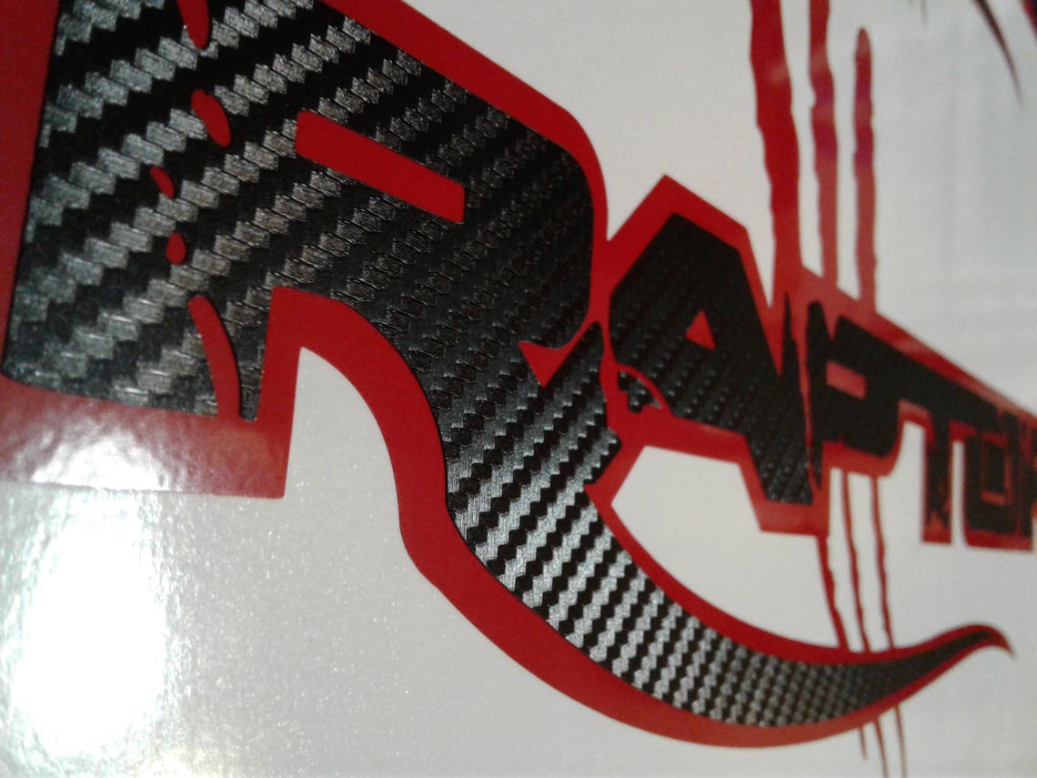 RAPTOR Vinyl Decal Sticker Carbon Fiber (set) - Etsy
