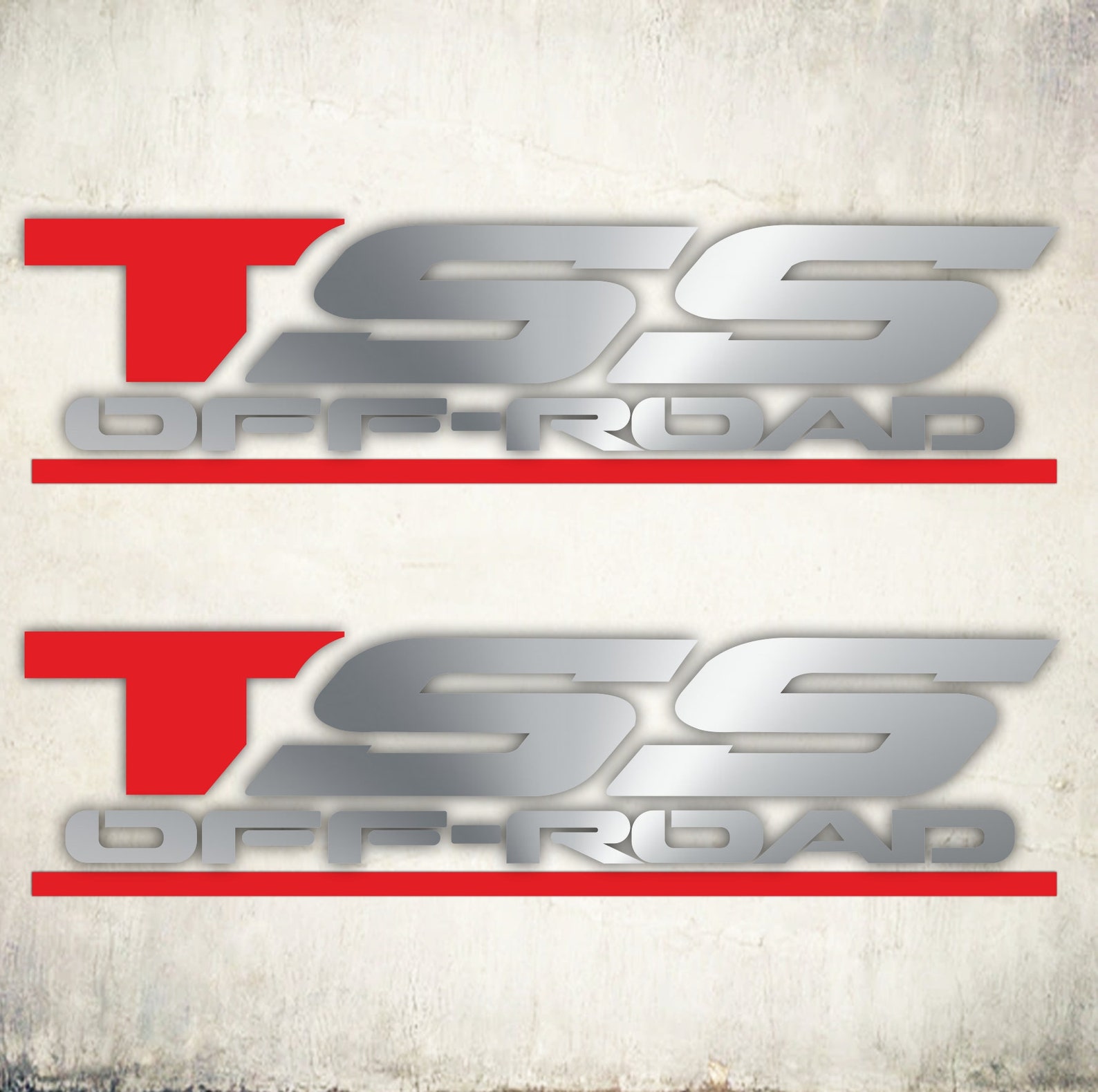 TOYOTA TSS off Road Stickers Decal Chromo and Red SET - Etsy