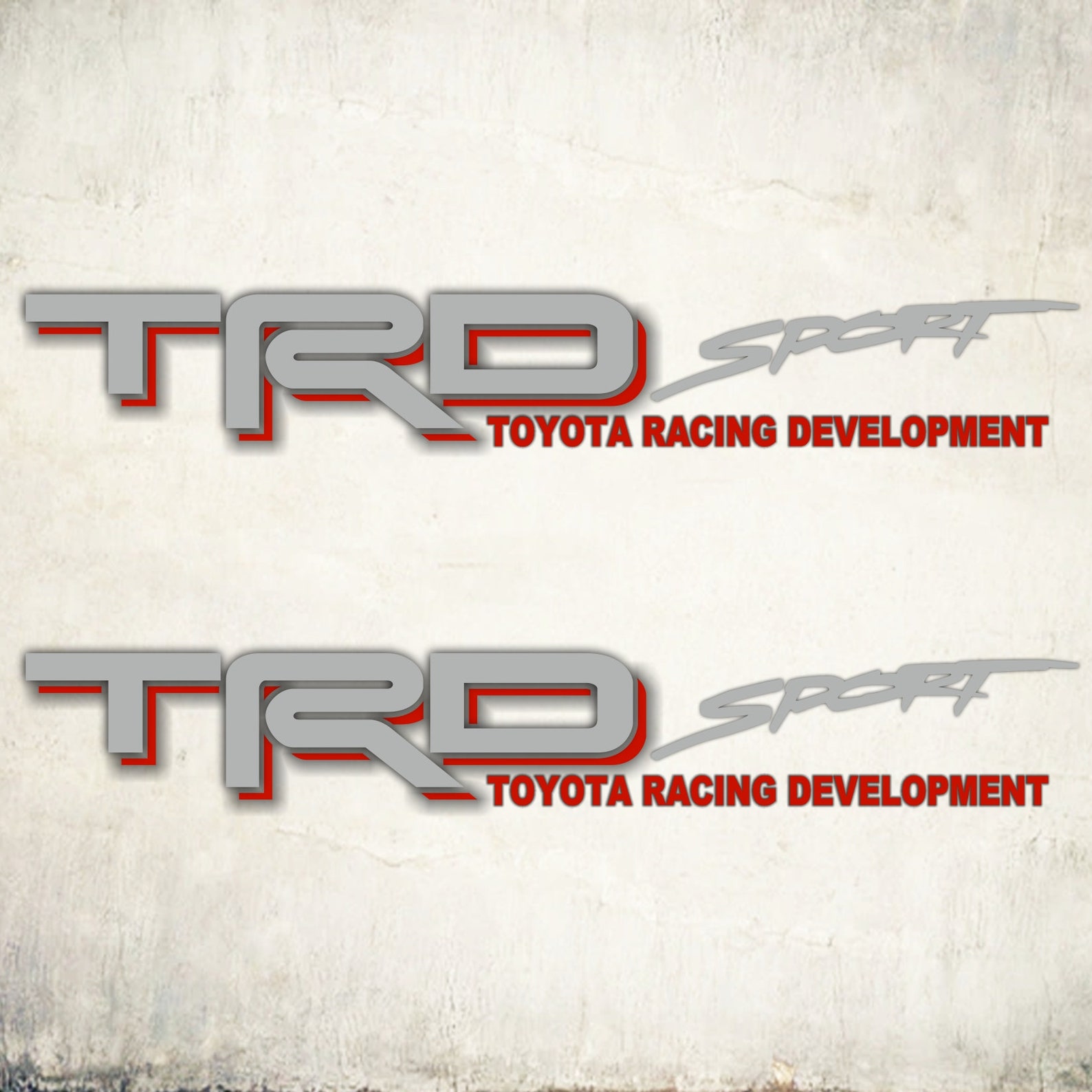 TRD Sport Decal Sticker Gray and Red SET 17 X4 - Etsy