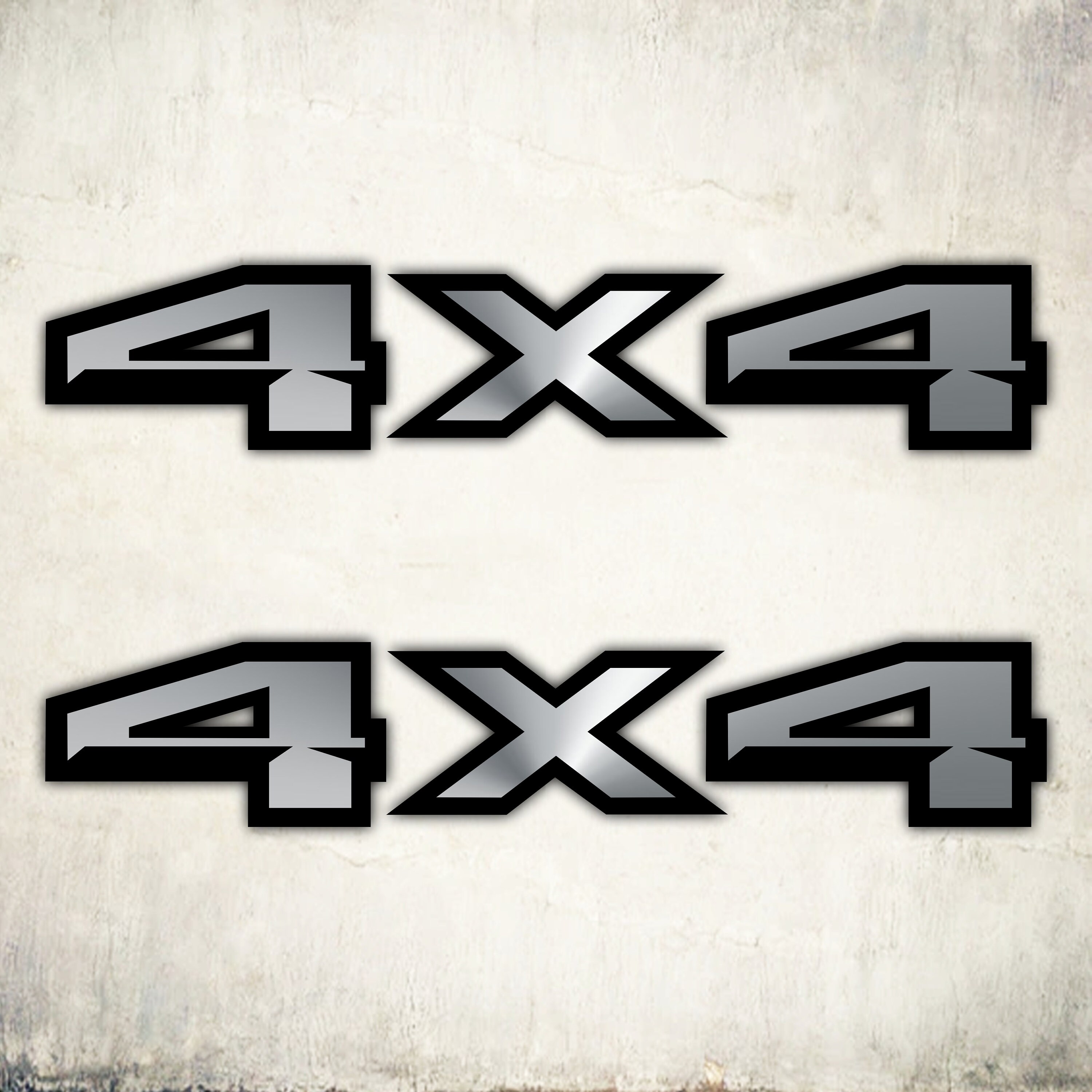 4X4 Decal Stickers Black and Chromo Silverado Truck Chevrolet - Etsy