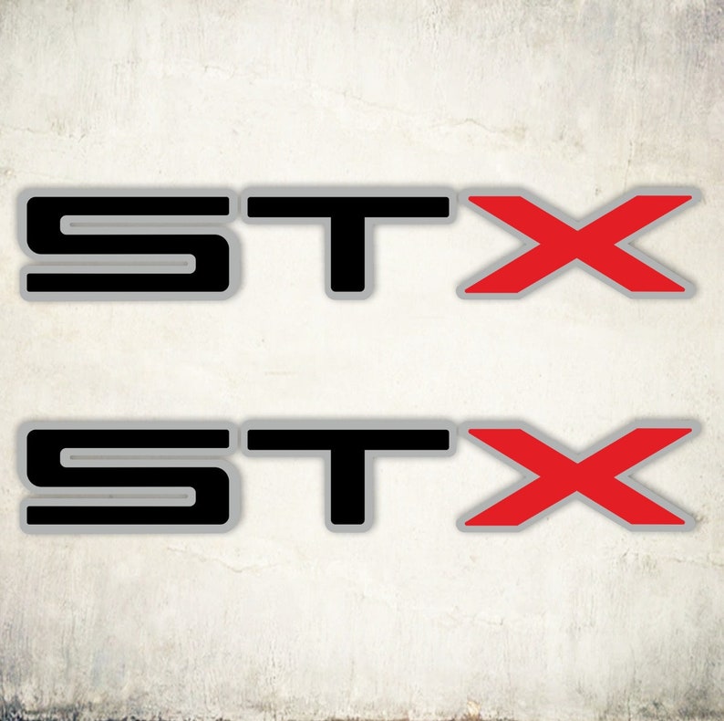 STX Decal Stickers Black Matte Gray Red Ford set - Etsy