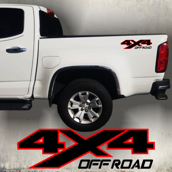 4x4 off Road Decal Sticker Black Matte and Red SILVERADO TRUCK - Etsy