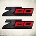 Z60 High Performance Decals Sticker Fiber Carbono Silverado Truck (set ...