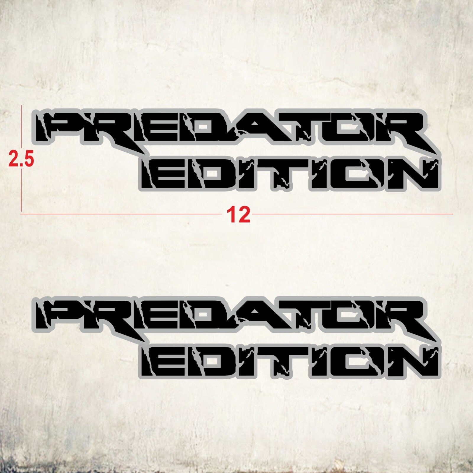 Predator Edition Vinyl Decal Sticker Black Matte and Silver set - Etsy